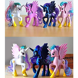 Little Horse Toy Friendship Movie Feature Character 14CM Doll Action Figure Model Toy for Girls (Fluttershy)
