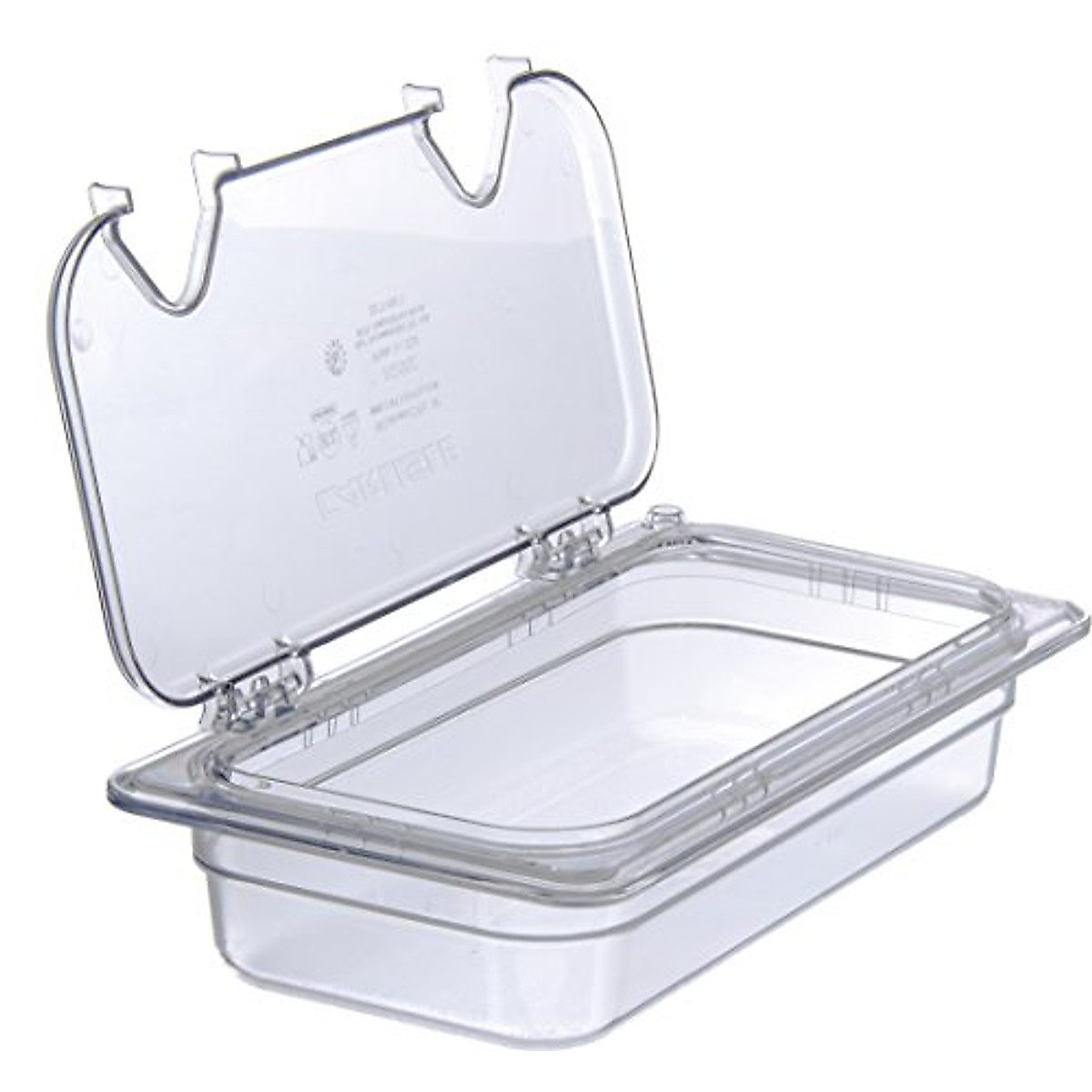 Carlisle FoodService Products Plastic Food Pan 1/3 Size 2.5 Inches Deep Clear