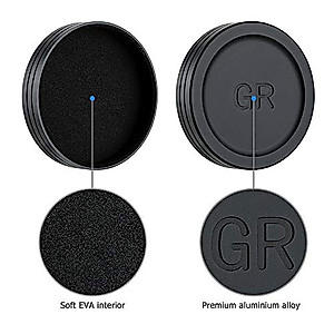 JJC Aluminum Lens Cap Cover Protector for Ricoh GR IIIx GRIIIx GR III GRIII GR II GRII with Soft EVA Interior -Black