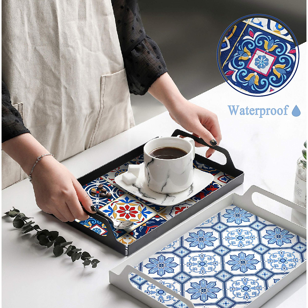 17.7"x197.11" Pattern Contact Paper Self Adhesive Drawer and Shelf Liner Creative Covering Peel and Stick Wallpaper Removable Fast to Clean for Shelves, Drawer,Desk ,Cabinet ,Kitchen, Vinyl Rolls