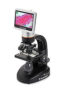 Celestron – TetraView LCD Digital Microscope – Biological Microscope with a Built-In 5MP Digital Camera – Adjustable Mechanical Stage –Carrying Case and 2GB Micro SD Card
