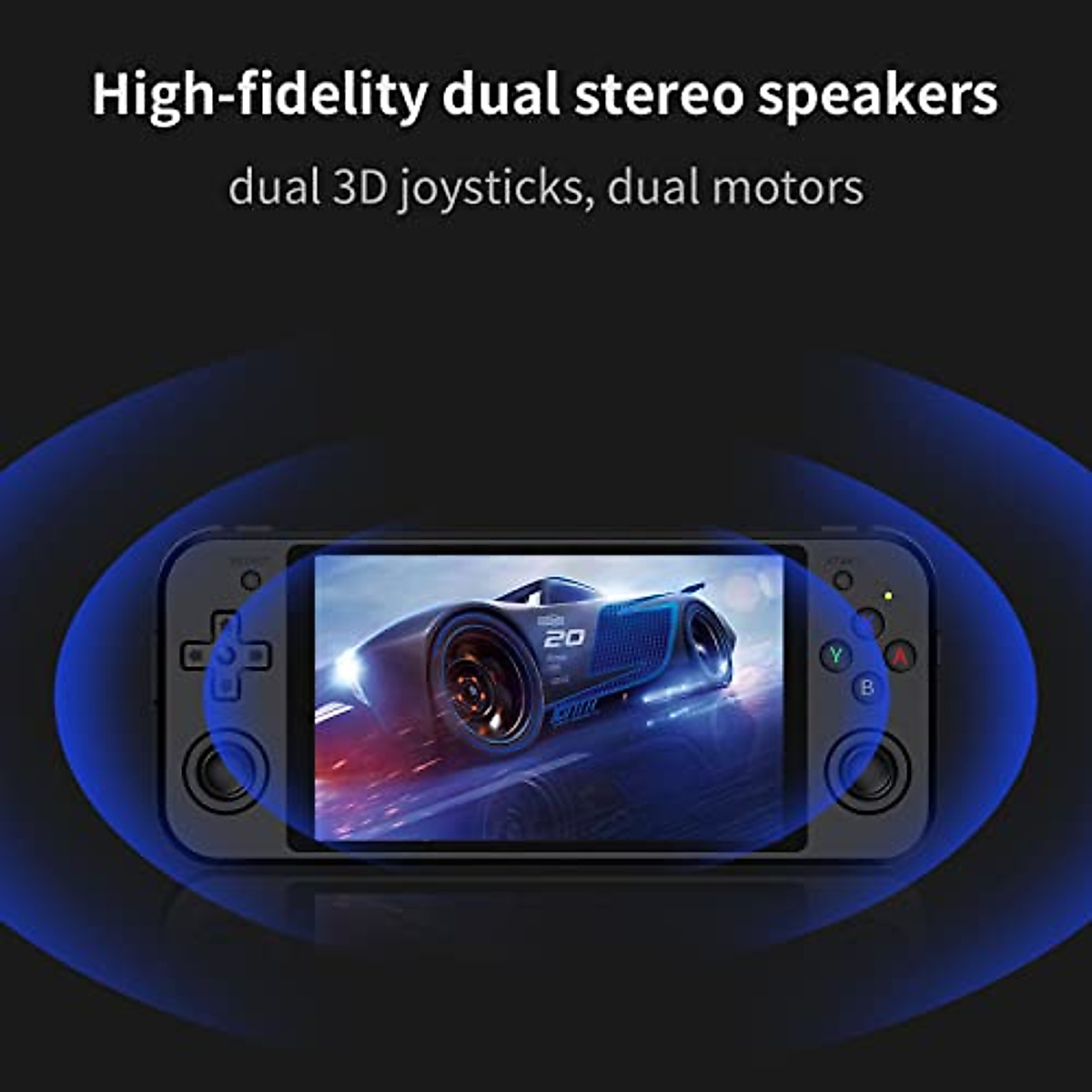 Daxceirry RG552 Handheld Android System Game Console High Speed EMMC 5.1 and 16G Linux System Built-in 6400 mAh Battery with 5.36in Touch Screen Maximum Load 5A Charging Cable 1.5 Hours Full (Black)