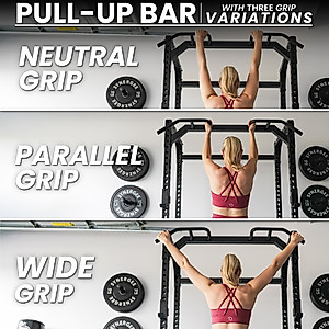 Synergee 2200 Series 81" by 44.5" Power Rack Cage with J-Cups, Safety Arms, Pull Up Bar.