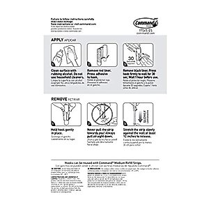 Command Medium Wire Toggle Hooks, Damage Free Hanging Wall Hooks with Adhesive Strips, No Tools Wall Hooks for Hanging Organizational Items in Living Spaces, 7 White Hooks and 8 Command Strips