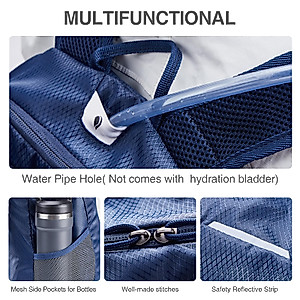 EVER ADVANCED 20L Lightweight Packable Hiking Backpack, Small Travel Water Resistant Collapsible Daypack for Men Women Camping Outdoor Black