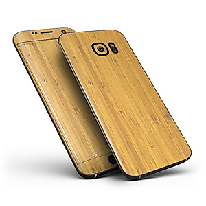 Design Skinz Design Skinz Real Light Bamboo Wood Full-Body Wrap Decal Skin-Kit for The Galaxy S8 Plus