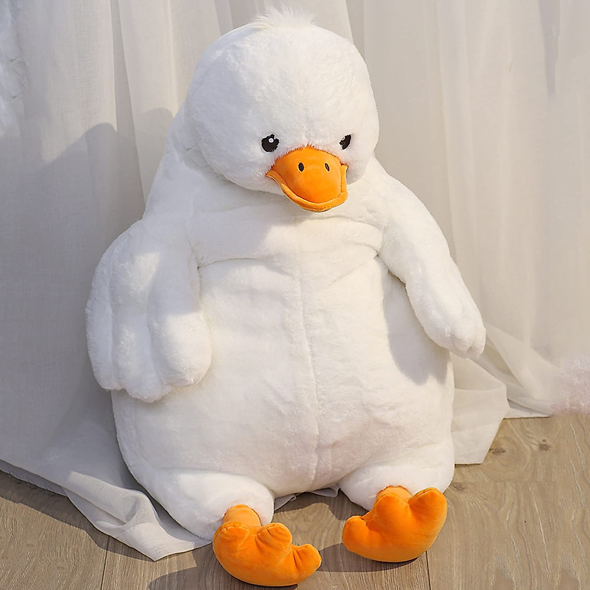 ronivia Duck Weighted Stuffed Animals, 17" 3.5 lbs Weighted Duck Plush Toy Large Weighted Plush Animal Pillow Gifts for Boys and Girls