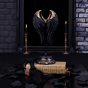 Nemesis Now Dark Angel Gothic Fallen FAE Wing Sculpture Figurine, Black, 26cm