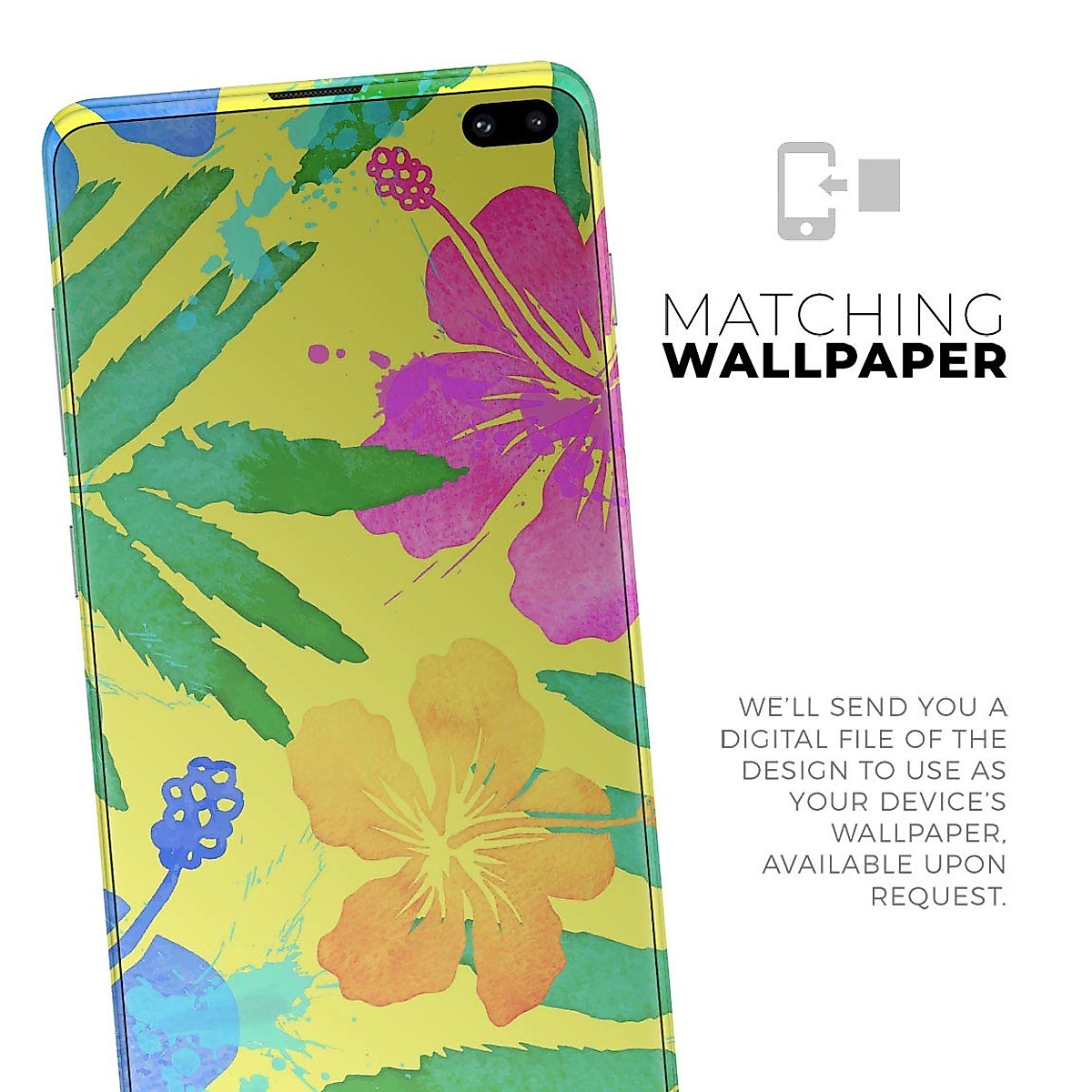 DesignSkinz Tropical Fluorescent v2 Protective Vinyl Decal Wrap Skin Cover Compatible with The Samsung Galaxy S20 (Screen Trim & Back Glass Skin)