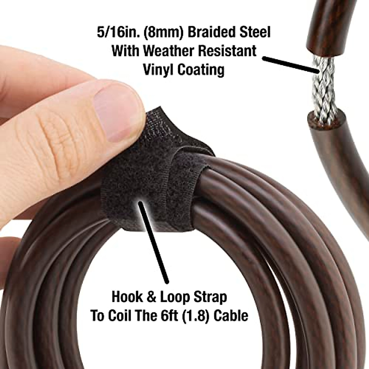 Master Lock Cable Lock, Python Adjustable Keyed Cable Lock, 6 ft. Long Cable, 2 Pack Mossy Oak Country DNA Camouflage