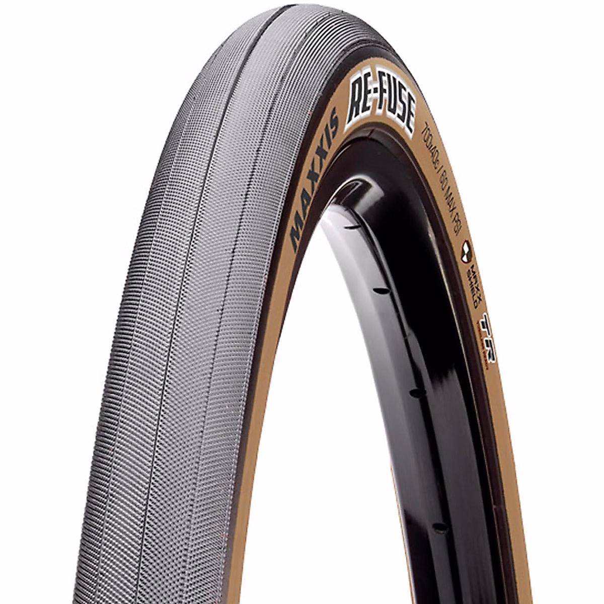 Maxxis Re-Fuse TR Clincher Tire Black/Dark Tan, 700x40c