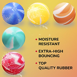 Entervending Bouncy Balls - 100 Pcs Small Bouncing Balls - 1 Inch Bounce Balls - Tri-Color Bouncing Balls for Kids - Vending Machine Toys - Bouncy Ball Vending Machine Refill in Bulk