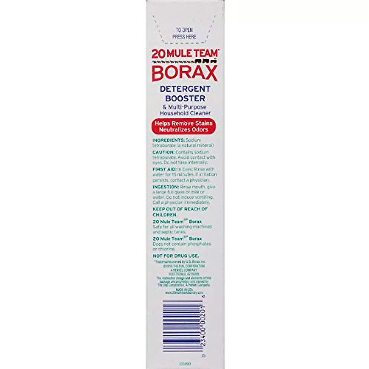 20 Mule Team Borax Laundry Booster, 65 Ounce (Pack of 4)