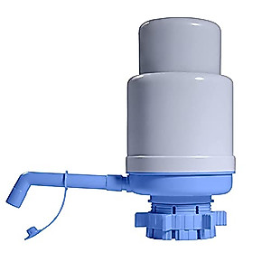 5 Gallon Water Dispenser - Manual Water Dispenser for 5 Gallon Bottle Non Drips, Easy Hand Press Water Pump Dispenser Fit for 2-6 Gallon Bottle (Blue)