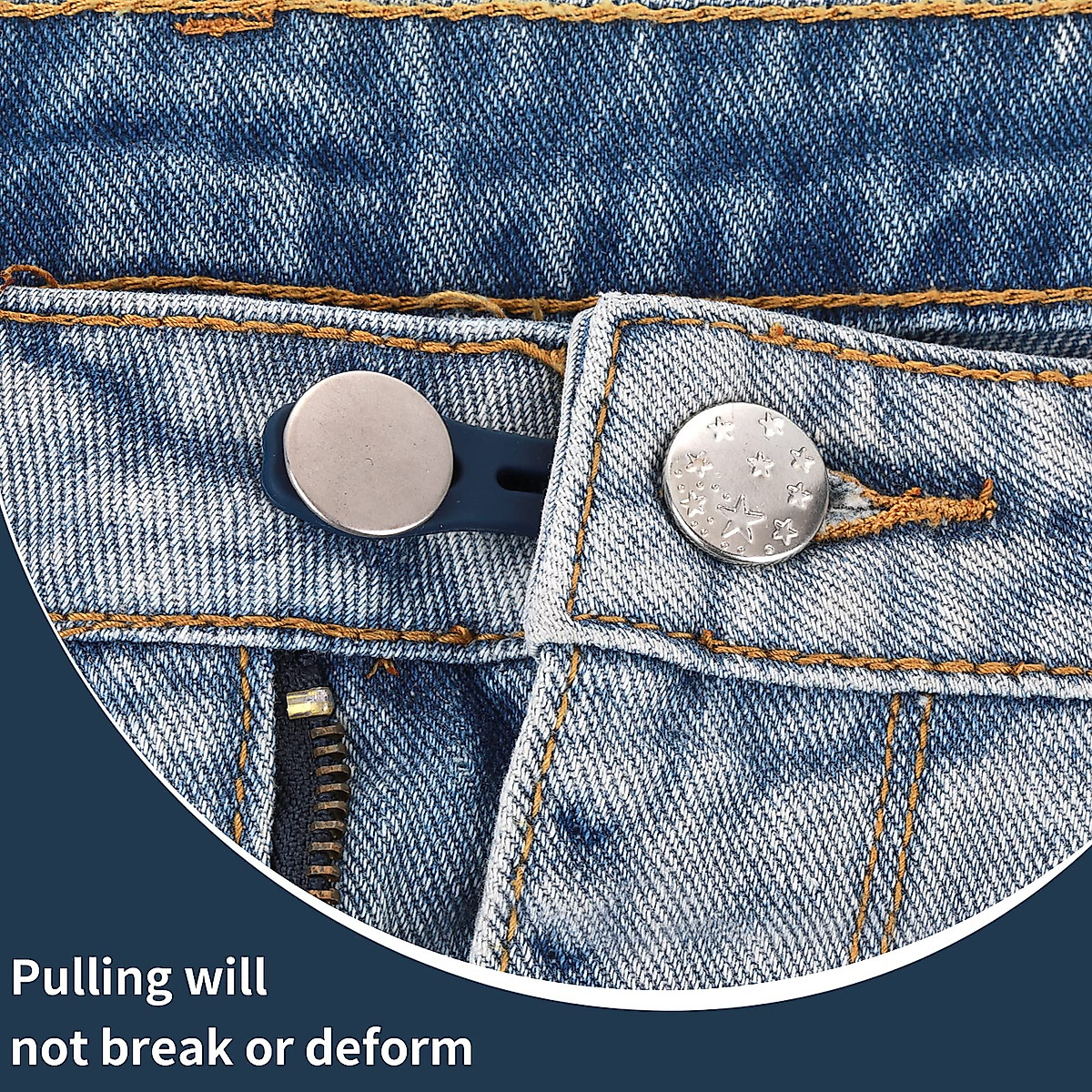 Abeillo 10 Pack Pants Expander Button, 10 Styles Jeans Waist Extender Button for Men and Women, Collars/Cuffs No Sew Metal Adjustment Buttons for Extender Jeans Pants Collar, Dress Shirts