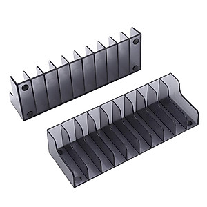 Wuqioei Game Disc Rack, 2 PCS Game Disc Stand with 10 Slot for PS4/SLIM/PRO Game, Large Capacity Game Card Storage Bracket Box Game CD Storage Holder