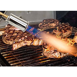 Flame King Grill Gun Propane Torch, Culinary Kitchen Torch for Sous Vide Cooking, Searing, Professional Cooking, Charcoal/Fire Starter