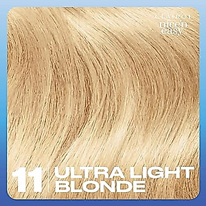 Clairol Nice'n Easy Permanent Hair Dye, 11 Ultra Light Blonde Hair Color, Pack of 3