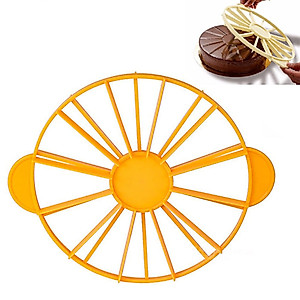 Fdit Cake Portion Marker Plastic Round Cake and Pie Slicer Marker 10/12 Piece Cake Marker Equal Portion Divider for DIY Cooking Cake Dividing (Yellow 126g/4.4oz)280))