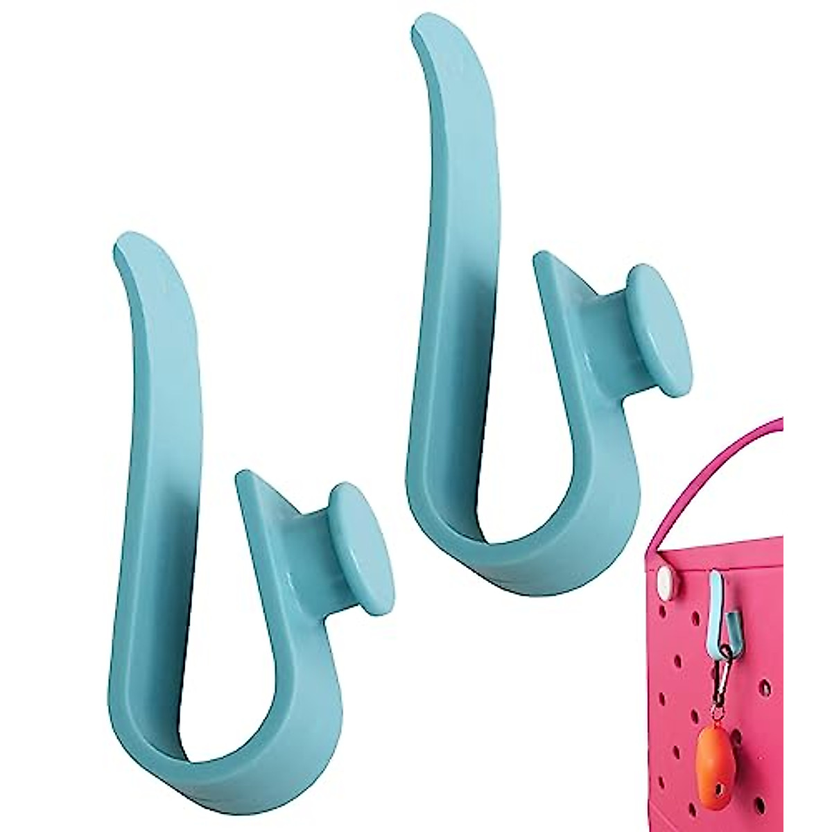 Aovaely 2 Pack Beach Bag Charms Hooks, Beach Bag Accessories Inserts for Hanging Key Cup Holder Tote Bag Accessories for Beach Camping