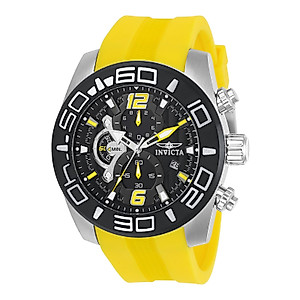 Invicta Men's 22808 Pro Diver Analog Display Quartz Yellow Watch