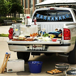 University of Kansas Tailgate Banner by Hannas Handiworks – Lightweight Pre-Strung Fabric Decoration – Show Team Spirit with KU Fan Decor