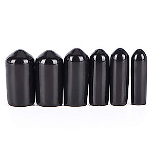 10PCS 3-8Mm End Cap PVC Plastic Cable Wire Thread Waterproof Cover Vinyl End Cap PVC Rubber Steel Pole Tube Pipe Protecting Inner diameter 3 mm