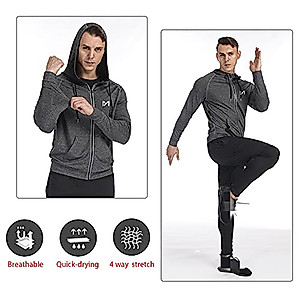 MEETYOO mens Running for Men outerwear jackets, Grey, Small US
