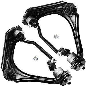 Detroit Axle - Front 4pc Suspension Kit for 02-05 Ford Explorer Mercury Mountaineer Lincoln Aviator 2002 2003 2004 2005, 2 Upper Control Arms 2 Lower Ball Joints Replacement