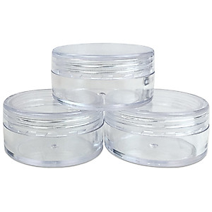 (Quantity: 10 Pieces) Beauticom 10G/10ML Round Clear Jars with Screw Cap Lids for Makeup, Lotion, Creams, Eyeshadow, Cosmetic Product Samples - BPA Free