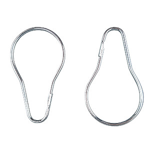 Kowibcl Metal Shower Curtain Hooks Shower Curtain Hooks Rust Proof Metal Shower Curtain Rings Stainless Steel Hanging Clips and Hooks,Practical Reusable Shower Curtain Hangers，Set of 50,Silver