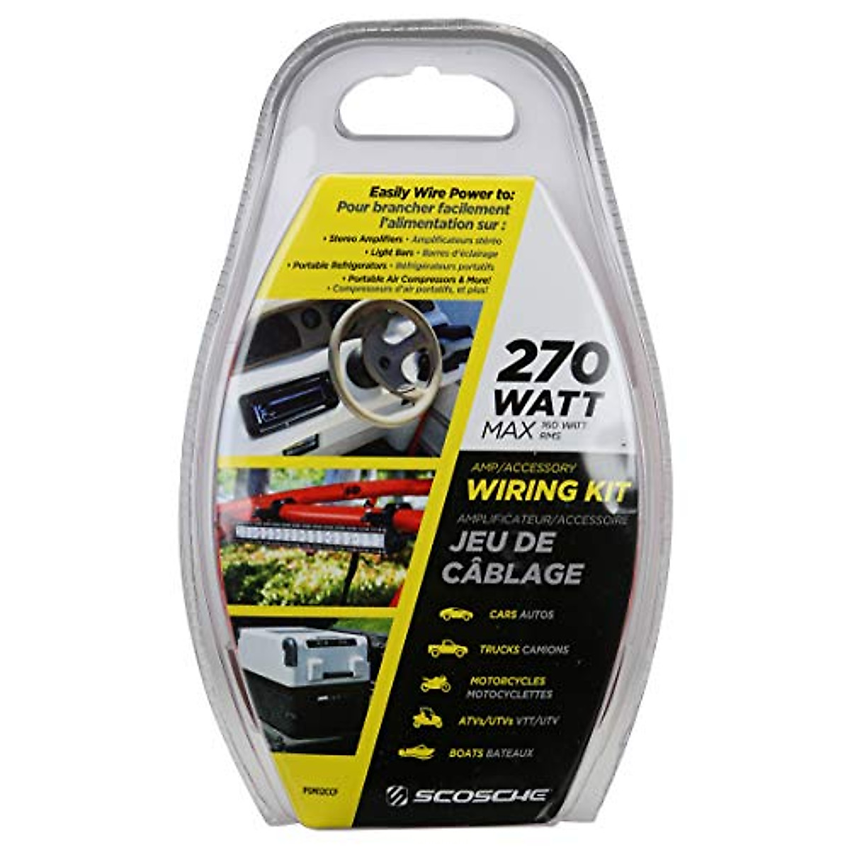 SCOSCHE PSM12CCF Amplifier or Accessory Wiring Kit, Power Sport Amp Kit