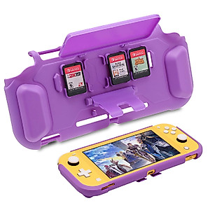 TPU Case for Nintendo Switch lite, Protective Case for Nintendo Switch lite with Game Card Storage and Kickstand - Turquoise