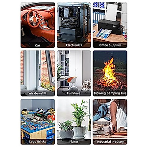 Compressed Air Duster, with Brushless Motor, Low Noise, Max. 90000RPM, 3 Gear Adjustable, 7500mAh Rechargeable Batteries, Non-Disposable Compressed Gas Duster