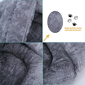 VeMee Cat Bed Cat Sleeping Bag Sleep Zone for Puppy Cat Rabbit Bed Small Animals Shearling Sleeping Bag (Grey)