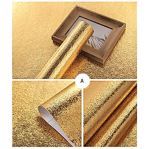 Kitchen Cabinet Oil Proof Wallpaper Stickers Kitchen Stickers Self Adhesive Kitchen Aluminum Foil Stickers Oil Proof Waterproof Kitchen Stove Sticker (A (23.6 in*197 in))