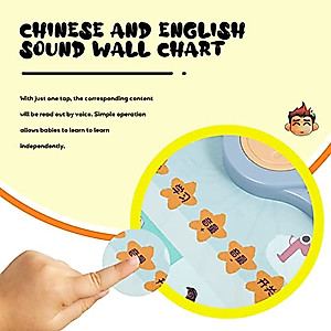 STOBOK Spelling English Interactive Nursery Audio Homeschool Baby For Posters Learning Supplies Toddler Room No Picture Talking Chinese Kindergarten Battery Chart Wall Activities Poster