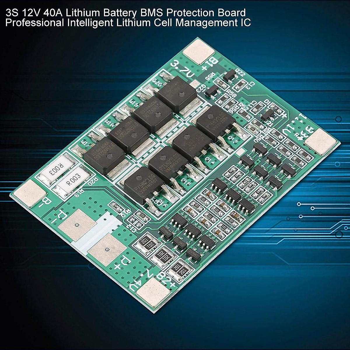 Lithium Battery Protection Board, Li-ion Lithium Battery PCB Protection Board Module 3S 12V 40A Board BMS PCB Board with Balance Charging