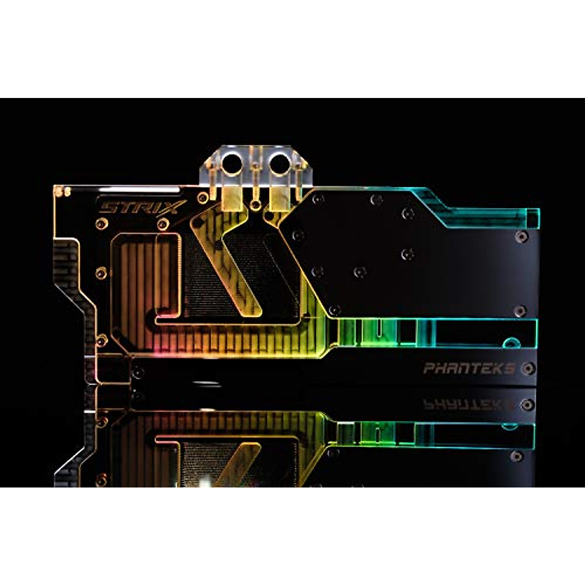Phanteks (PH-GB2080TiAS_CR01) Glacier G2080Ti Strix GPU Full Waterblock for Asus ROG Strix RTX 2080/2080Ti - Nickel-Plated, Acrylic, Addressable RGB, Mirror Chrome