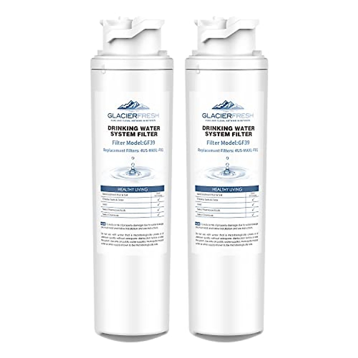 GLACIER FRESH Replacement Filter for Maximum Under Sink System, Compatible with 4US-MAXL-S01 System,2Packs