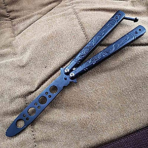 OEEK Survival Training Tool, Camp Stainless Steel Trainer,Beginner for CS GO, Children, Safety (Black)