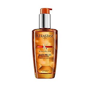 KERASTASE Discipline Oleo-Relax Advanced Hair Oil | Anti-Frizz Daily Conditioning & Calming Treatment | Moisturizes Dry and Damaged Hair | With Coconut Oil | For Voluminous & Unruly Hair | 3.4 Fl Oz