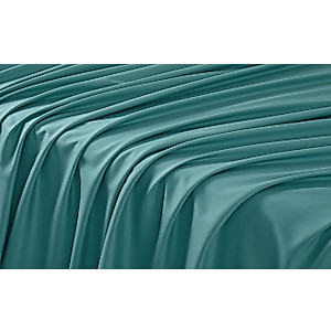Manyshofu Extra Deep Pocket Full Size Sheets Set - Hotel Luxury 1800 Thread Count Sheets & Pillowcases - Kids Bedding Set up to 24" Mattress - Teal Bed Sheets 18-24 Inch Deep Pockets - 4 Piece