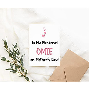 To My Wonderful Omie On Mother's Day Card - Omie Mothers Day Card - Omie Card - Gift For Her - To My Wonderful Omie Card - Mothers Day Card - Greeting Card - Anniversary Card