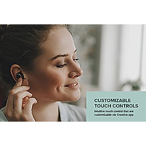 Creative Outlier Air V3 True Wireless Sweatproof in-Ear Headphones with Ambient Mode, Active Noise Reduction, Wireless Charging, Bluetooth 5.2, AAC, Quad Mics, 40hrs Battery / 10hrs per Charge