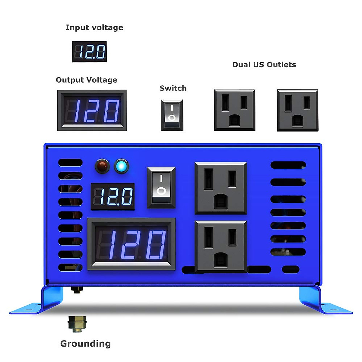 XYZ INVT Pure Sine Wave Inverter with Remote Switch (4000W24V)