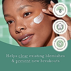 Rael Miracle Clear Barrier Cream - Daily Moisturizer with Succinic Acid, Vitamin B, for Oily Skin, Paraben-Free, Vegan (1.8 oz)