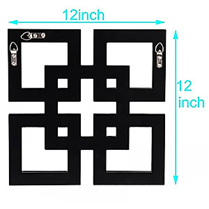 QMDECOR Square Mirrored Wall Decor Decorative Mirror 12x12 inches Modern Fashion DIY Silver Wall-Mounted Mirrors