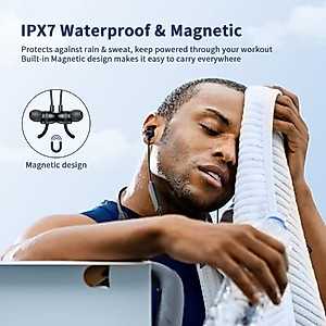 JOYWISE Bluetooth Headphones Wireless Earbuds with 52Hrs Playtime,Bluetooth 5.3 Headphones Wireless Bluetooth Neckband,IPX7 Waterproof Stereo Earphones with USB-C Fast Charging for Workout Gym Sport