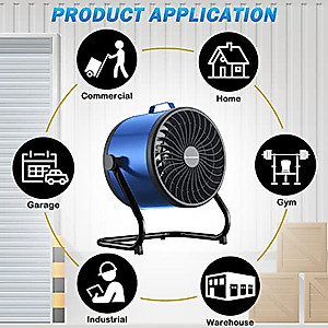 Bestronair Industrial Fan 3 Speed Powerful High Velocity Heavy Duty Cyclone Fan, Floor Large Air Circulation Fan for Shop Garage Gym Attic Gazebo Patio Room Camping and Outdoor Fan